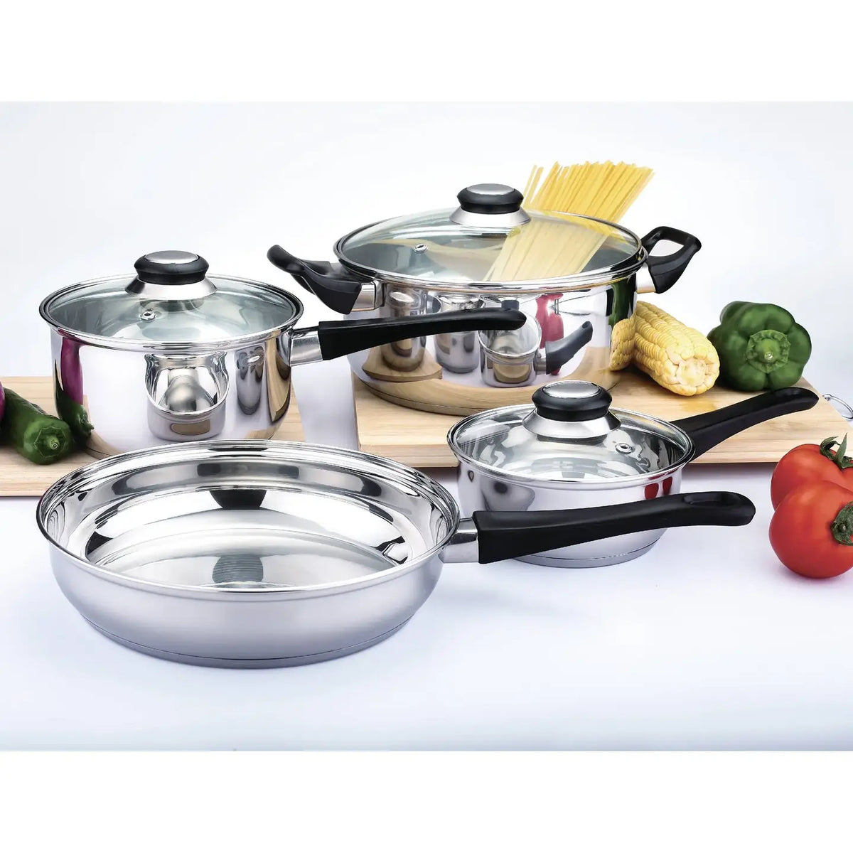 Elegant 7-Piece Stainless Steel Cookware Collection – Womynhomeproducts