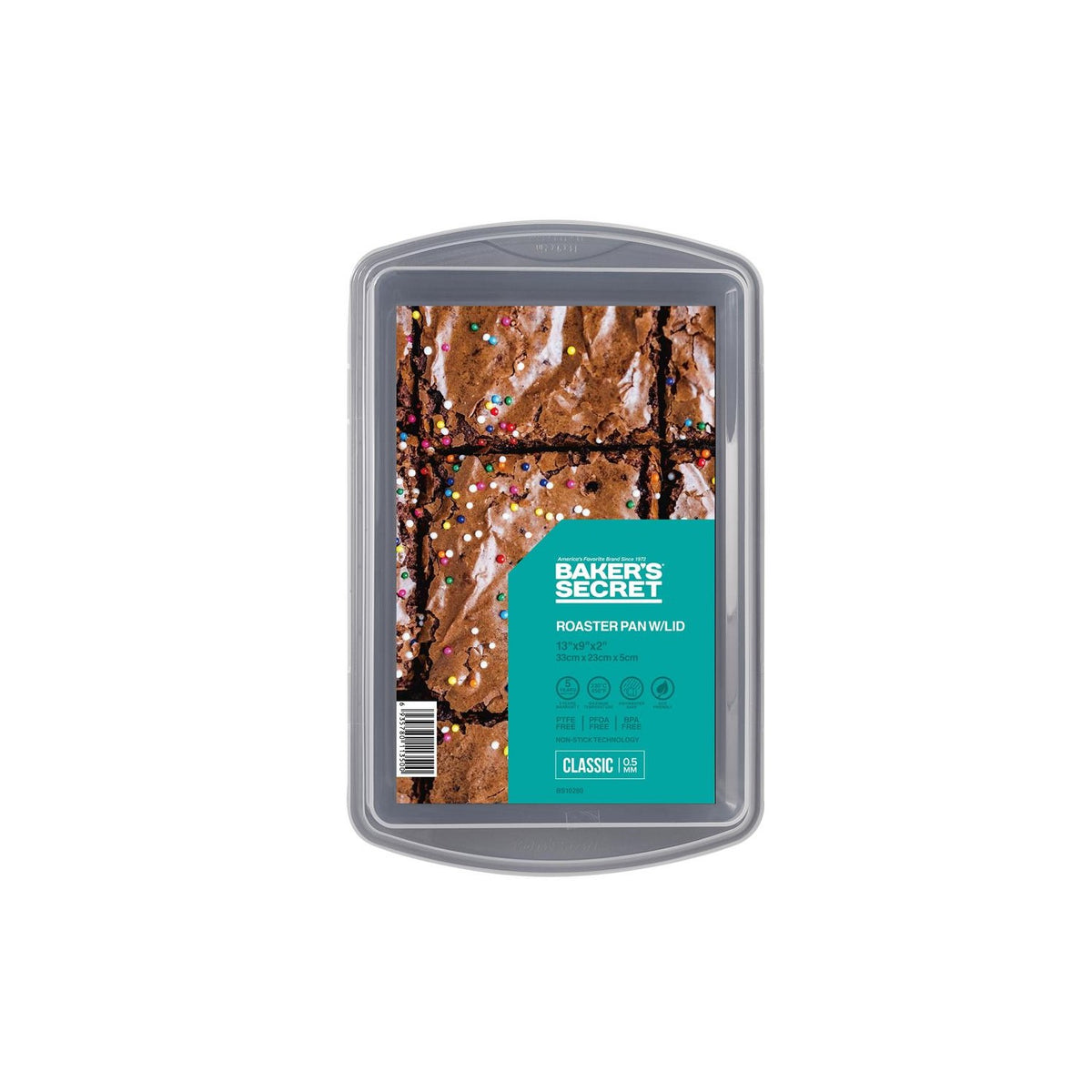 Baker's Secret Classic Line Roaster Pan - 13x9x2 Inch WITH PLASTIC LID ...