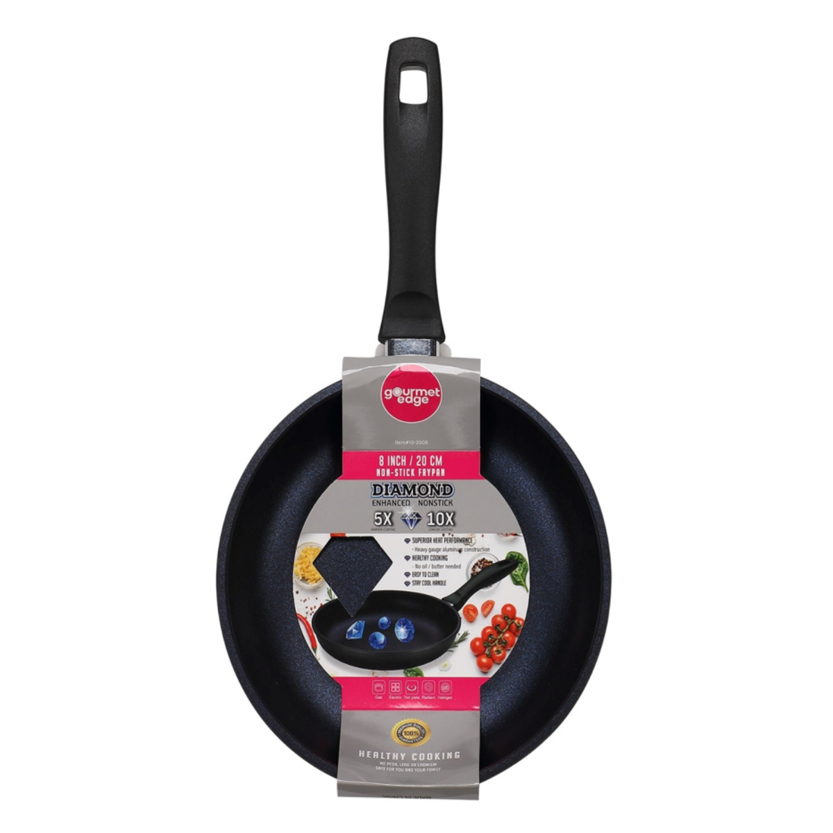 Gourmet Edge - 8 Inch Diamond Nonstick Open Frypan #10-2008 ...