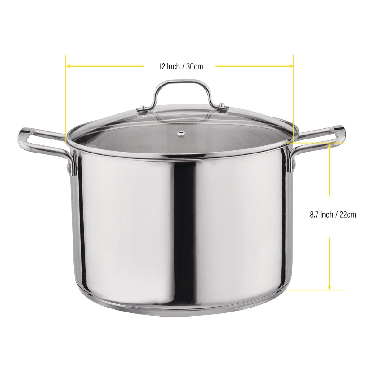 Gourmet Edge - 18/10 Stainless Steel Stock Pot with cover 16Qt #20-301 ...