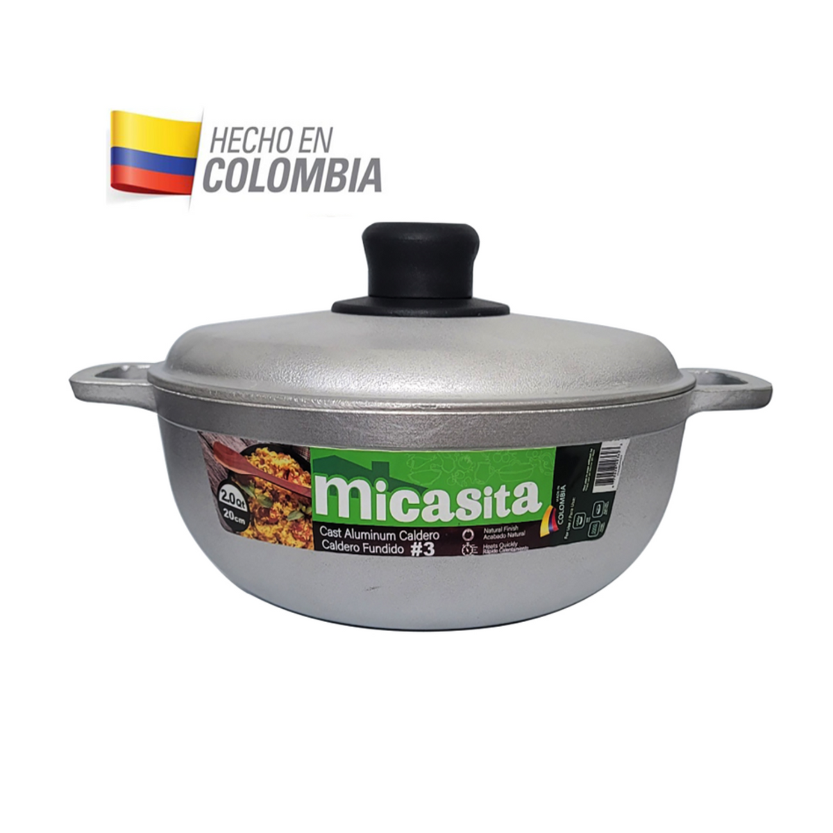 Micasita - 2 Qt Cast Aluminum Caldero#3 -#CD003 – Womynhomeproducts