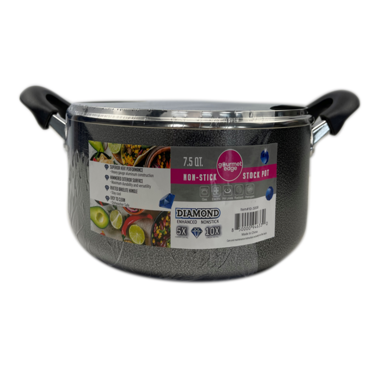 Gourmet Edge - 7.5 Qt Stock Pot with Cover #10-3008 – Womynhomeproducts